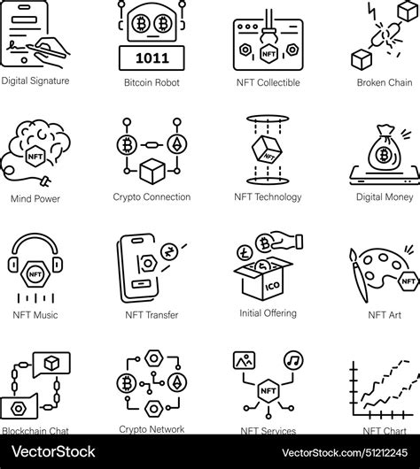 Modern Collection Of Linear Style Fintech Icons Vector Image