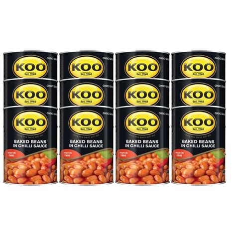 Koo Baked Beans In Chilli Sauce 12x420gr Superb Hyper