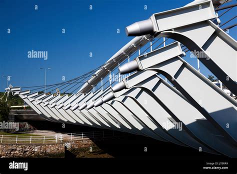 Bridge Europe Spain Metal Metallic Detail City Town Colour Modern Modernity Stock Photo Alamy