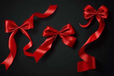 Premium Photo Realistic Red Ribbons