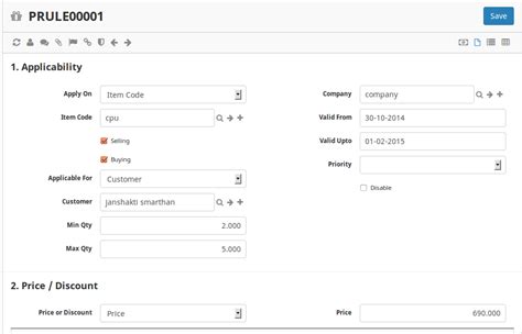 Issue In Pricing Rule Erpnext Frappe Forum
