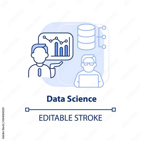 Data Science Light Blue Concept Icon Learning Top Digital Skill Abstract Idea Thin Line
