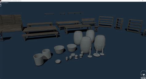 Wip Lowpoly Realtime Cabin And Mystic Assets Works In Progress