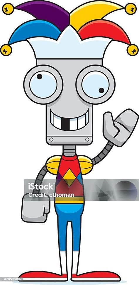 Cartoon Silly Jester Robot Stock Illustration Download Image Now