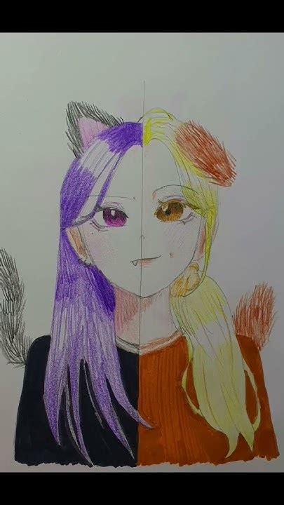 신청받은 반반그림완성이요 반전그림 신청 완성 리즘아부탁해 Youtube