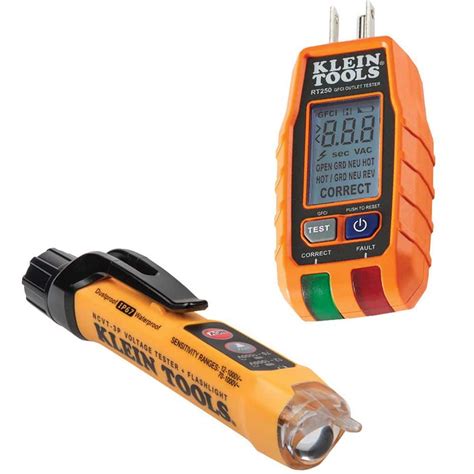 Klein Tools Dual Range Non Contact Voltage Tester And Gfci Receptacle