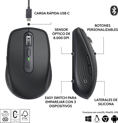 Ripley Mouse InalÁmbrico Logitech Mx Anywhere 3s Wireless