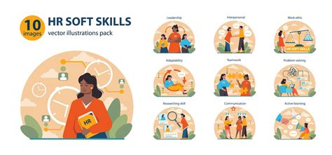 Premium Vector Human Resources Manager Soft Skills Set Hr Agent