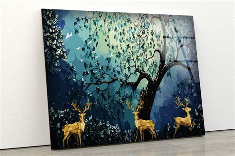 Abstract Glass Wall Art Mega Size Glass Wall Decor Tempered Etsy