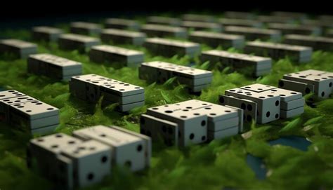 Premium Ai Image A 3d Render Of A Series Of Dominoes Each With An Environmental Element
