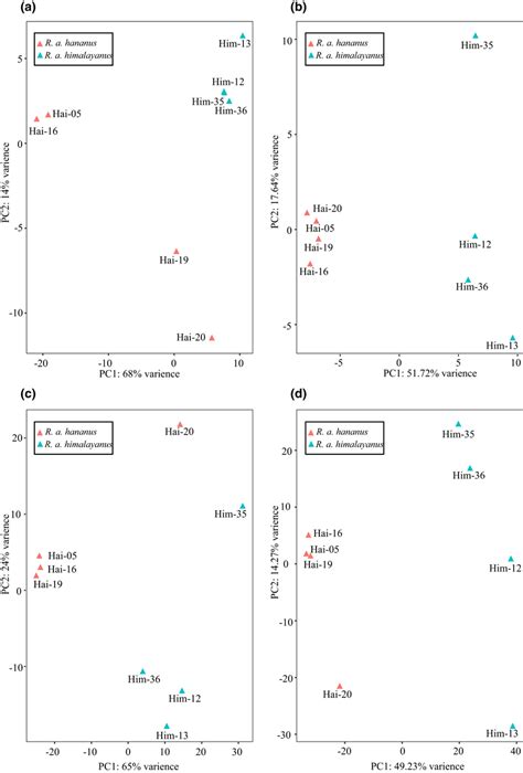 principal component analysis pca showing overall mirna and mrna