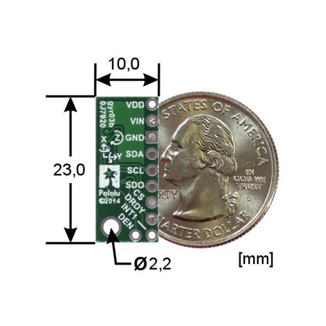 Pololu L3gd20h 3 Axis Digital I2c Spi Gyroscope Botland Robotic Shop