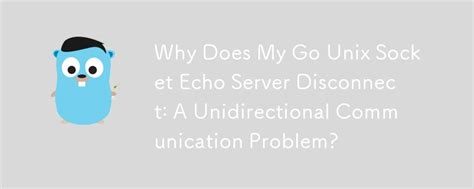 Why Does My Go Unix Socket Echo Server Disconnect A Unidirectional