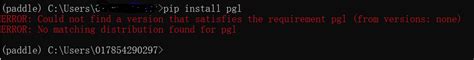 Windows 系统下pgl无法安装 Issue PaddlePaddle PGL GitHub