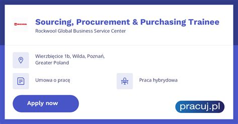 Oferta Pracy Sourcing Procurement And Purchasing Trainee Rockwool