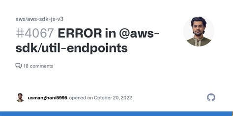 ERROR In Aws Sdk Util Endpoints Issue Aws Aws Sdk Js V GitHub