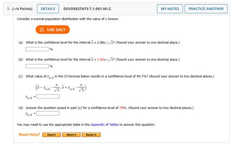 Solved Consider A Normal Population Distribution With The