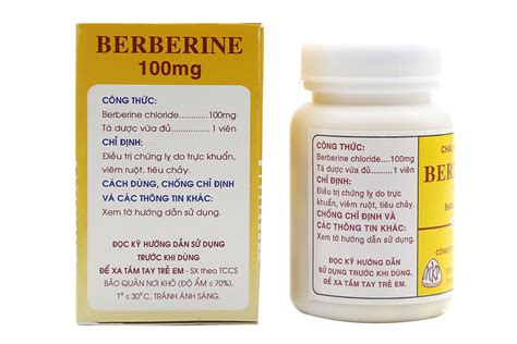 Thuốc trị tiêu chảy kiết lị Berberine 100mg Mekophar lọ 100 viên Medigo