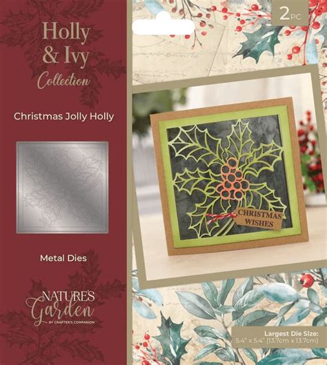 Crafters Companion Natures Garden Holly And Ivy Metal Die