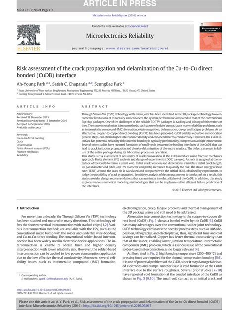 Pdf Risk Assessment Of The Crack Propagation And Delamination Dokumen Tips