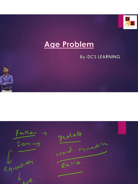 Age Problem Class 01 Pdf