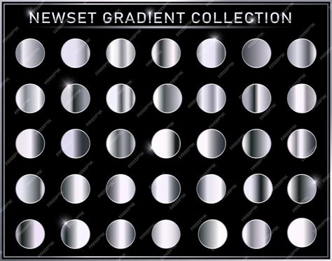 Premium Vector Set Of Silver Foil Texture Background Metal Gradient