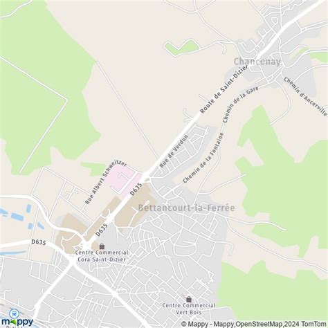 Plan Bettancourt la Ferrée carte de Bettancourt la Ferrée 52100 et