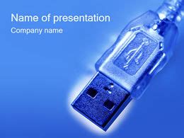 Usb Plug Network Technology Ppt Template Powerpoint Templates Free Download