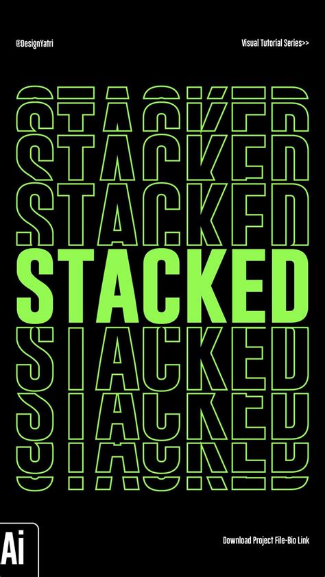 How To Create Stacked Text Design Deconstructed Text In Adobe