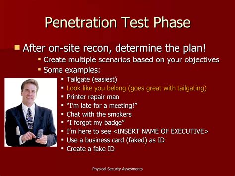 Physical Security Assessments Ppt Information And Network Security Computing
