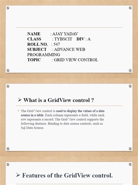 Grid View Control Awp Pdf