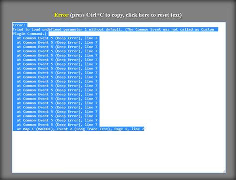 From My Backlog Error Screen Mod With Event Backtrace And Easy Copy Rrpgmaker