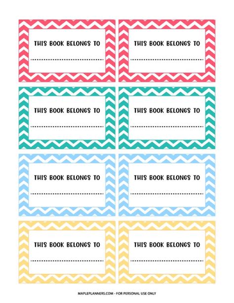 Free Printable Book Labels