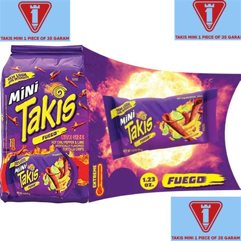 Mini Takis Mini Fuego Tortilla Chips Hot Chili Pepper And Lime Imported