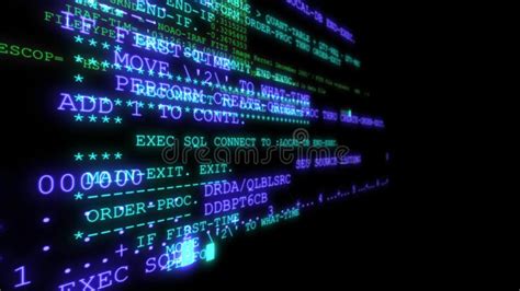 hacker code running down a computer screen terminal 4k stock video