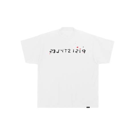 Mirror Ink Pisi Styles T Shirt Oversized White Pisi Styles