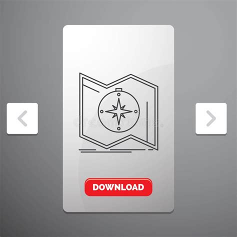 Direction Explore Map Navigate Navigation Line Icon In Carousal