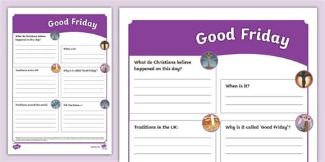 Good Friday Fact File Template Teacher Made Twinkl