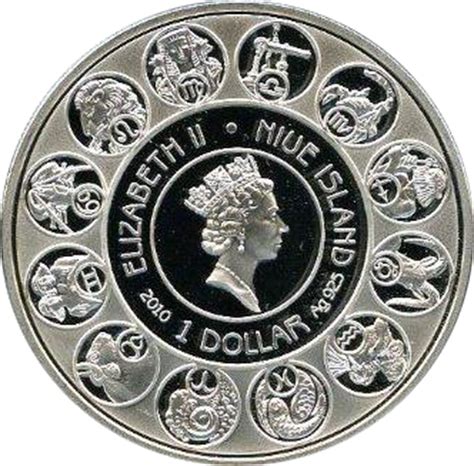 Niue 2011 1 Dollar Zodiac Mucha ARIES PROOF NumisCollect