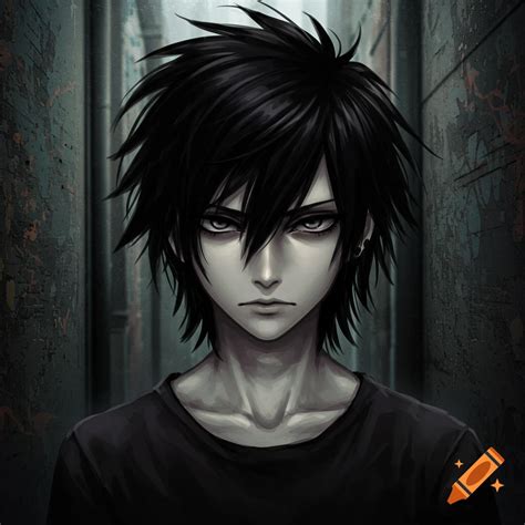 Illustration Of An Anime Guy With Red And White Hair And A Scar Over