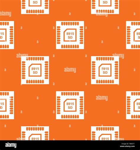 Technology Microchip Pattern Vector Orange Stock Vector Image And Art Alamy