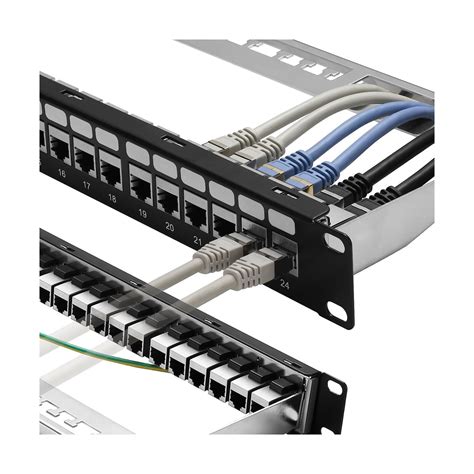 24 Ports Cat 6a Patch Panel Inline Coupler Server Rack Singapore