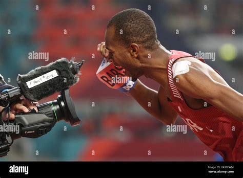 Doha Qatar 4th Oct 2019 Mutaz Essa Barshim Of Qatar Celebrates