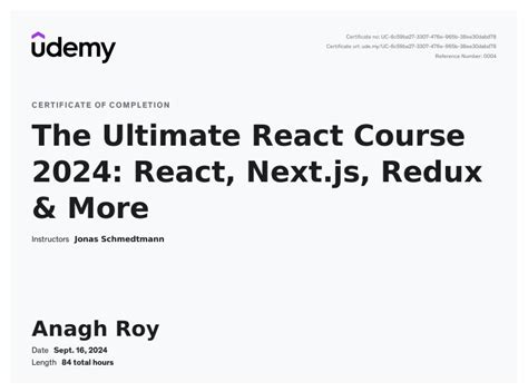 Anagh Roy On Linkedin Udemycourse Webdev React