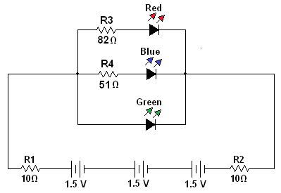 The Electric Circuit Of LEDs Connected In Parallel The Current Download Scientific Diagram