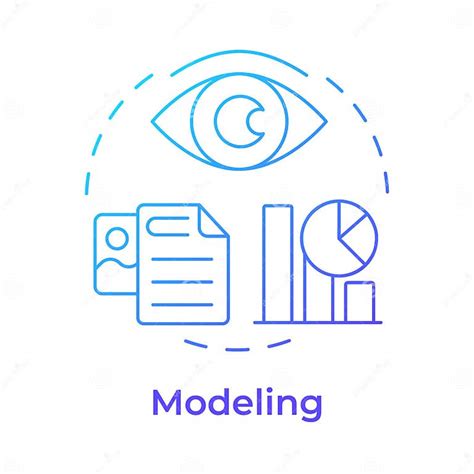 Bpm Modeling Blue Gradient Concept Icon Stock Vector Illustration Of