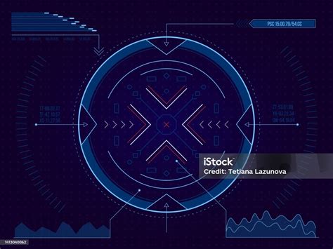 2206m10i015n011fc071155380314 Hud 대상 목표 초점 잠금 및 조준을위한 미래 지향적 인 게임 인터페이스