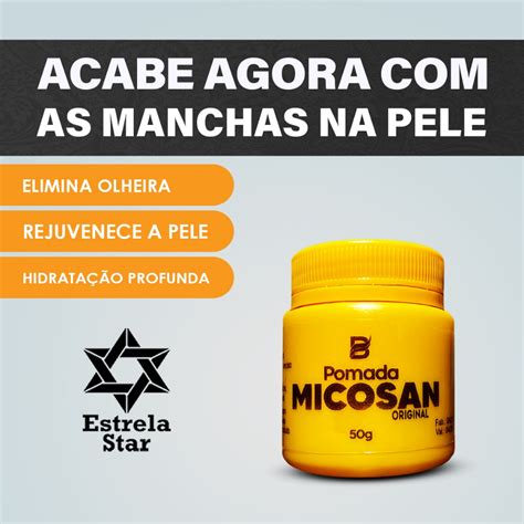 Pomada Micosan Clareamento De Pele E Tira Manchas E Tratamento De