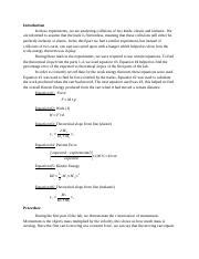 Lab Report Docx Introduction In These Experiments We Are Analyzing Collisions Of Two Kinds