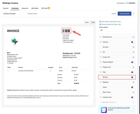 Adding Barcode To Woocommerce Invoices